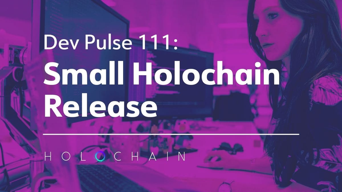 Small Holochain Release - Holochain Blog